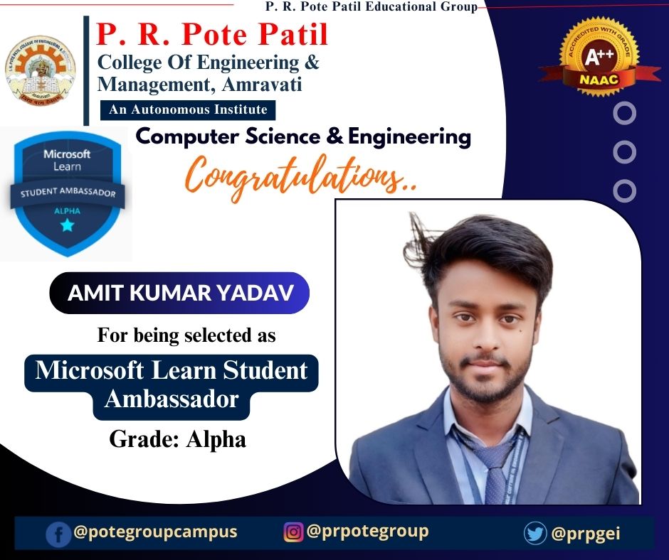 P. R. POTE PATIL COLLEGE OF ENGG & MANAGEMENT