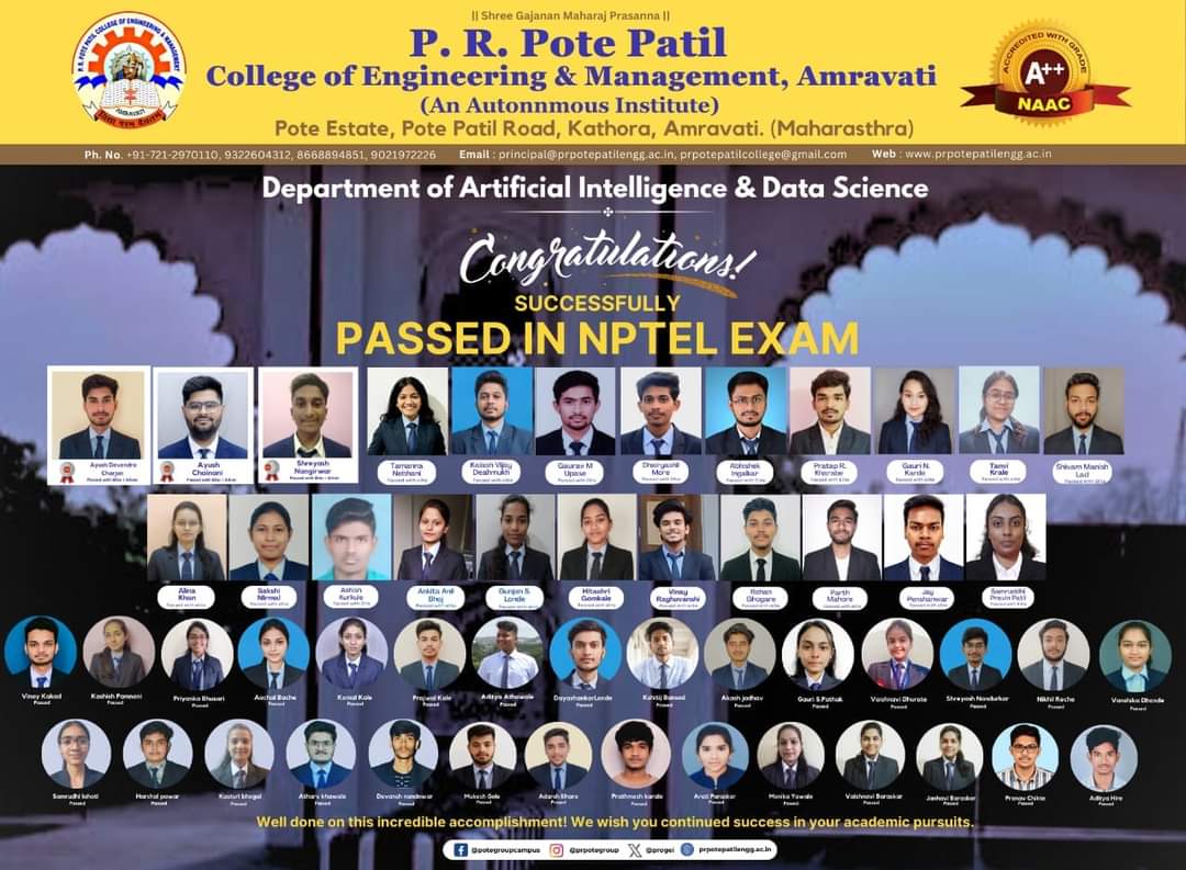 P. R. POTE PATIL COLLEGE OF ENGG & MANAGEMENT